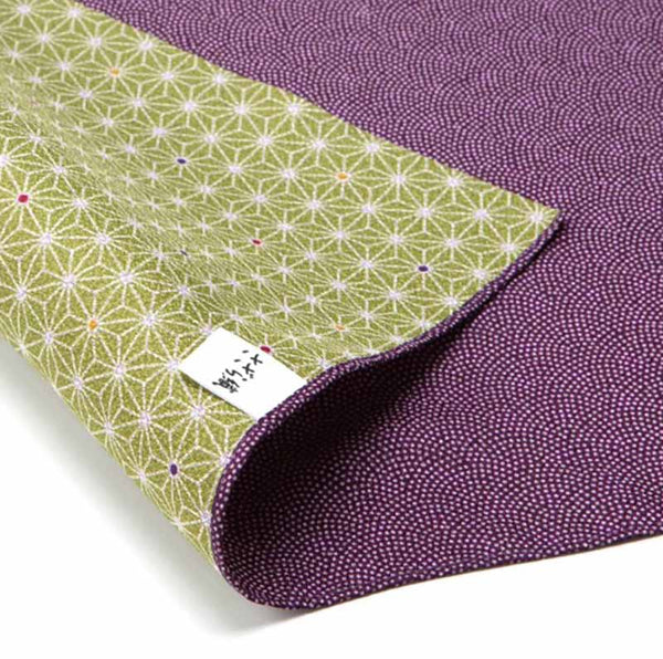 Komon - Double-Sided Dyeing - Samekomon x Asanoha さざら織両面ふろしき（鮫小紋×麻葉） ( – Magnificent Items from ...