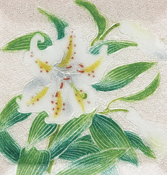Saikosha - #103-07 Yuri (Lily) (Cloisonné ware ornamental plate) 12.00 ...