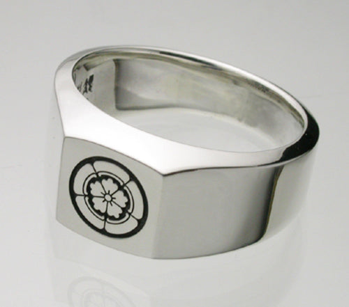 Saito - Kamon (Family Crest Emblem) Silver ring (Silver 925 ...