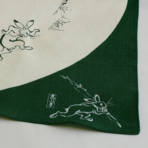 Cho Jyu Jinbutsu Giga Moss green (鳥獣人物戯画) 68 鳥獣人物戯画 丸窓 モスグリーン 20829-20 ...