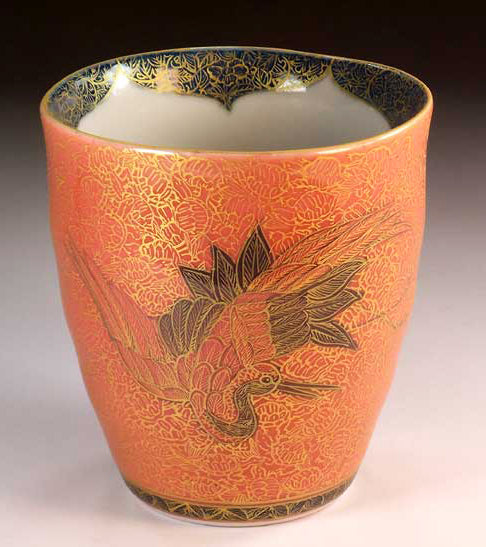 Fujii Kinsai Arita Japan - Yurisai Kinran Japanese Tea cup (Unomi) Cra ...