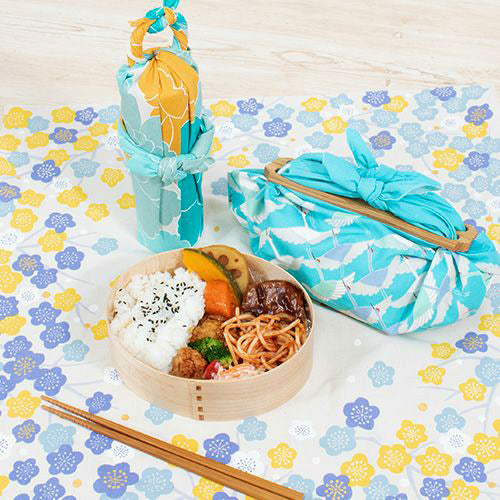 Himemusubi - Turu (crane) 鶴 Turquoise - Furoshiki 50 x 50 cm ...